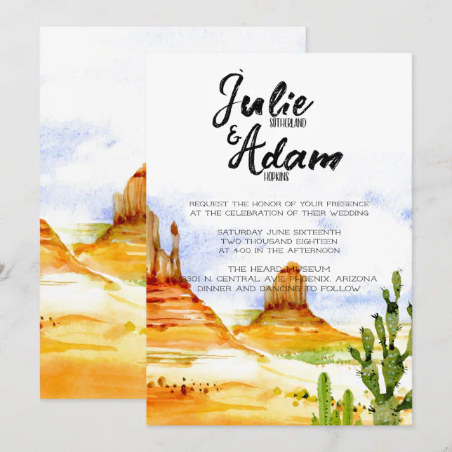 Desert Wedding Invitation | Zazzle
