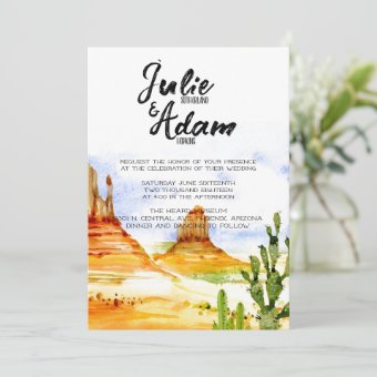 Desert Wedding Invitation | Zazzle