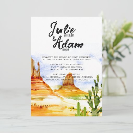 Desert Wedding Invitation | Zazzle