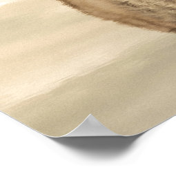 Desert Wolf Pup Water Reflection Poster | Zazzle