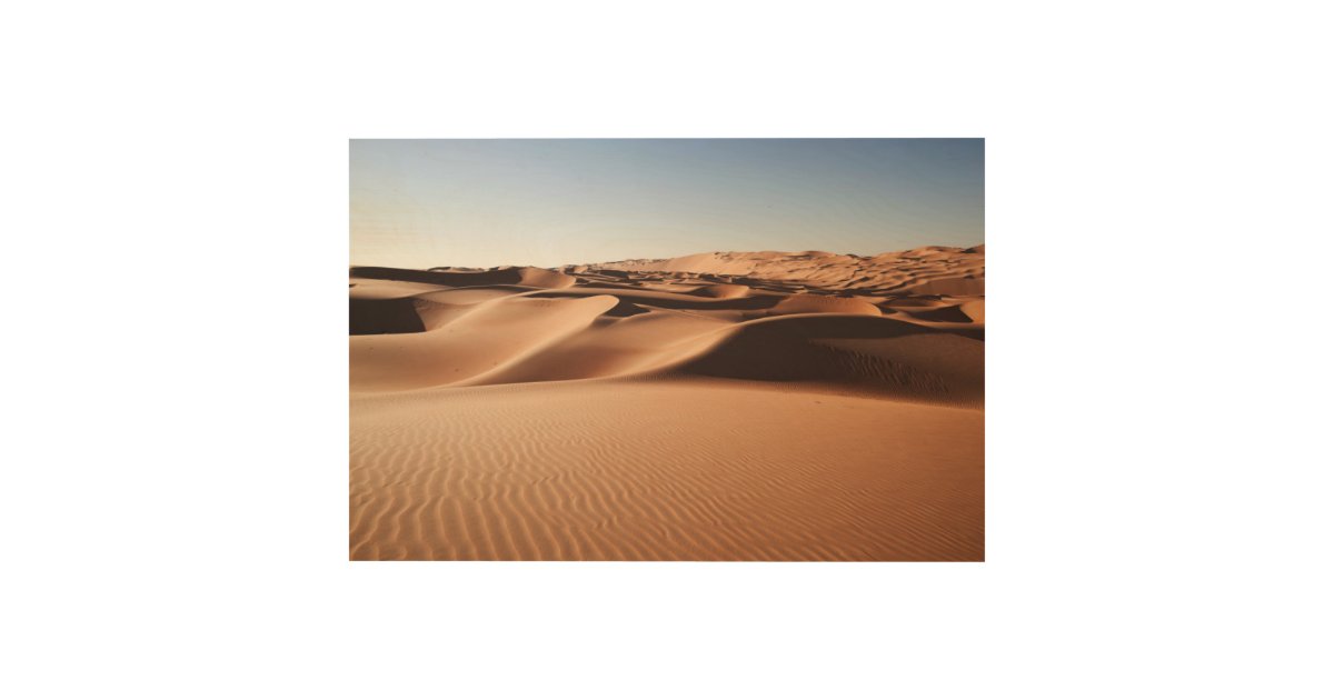 Deserts | United Arab Emirates Sand Dunes Wood Wall Art | Zazzle