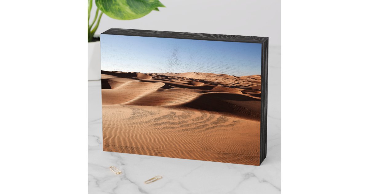Deserts | United Arab Emirates Sand Dunes Wooden Box Sign | Zazzle
