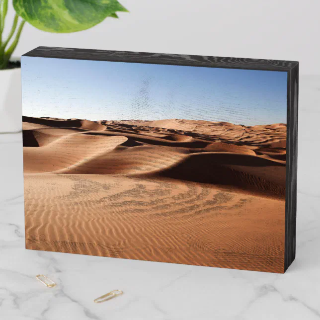 Deserts | United Arab Emirates Sand Dunes Wooden Box Sign | Zazzle