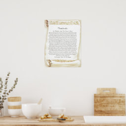 DESIDERATA Antique Florentine Scroll Poster | Zazzle