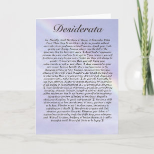 Desiderata Cards | Zazzle
