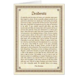 Desiderata Cards | Desiderata Designs