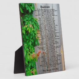 Desiderata plaque | Zazzle