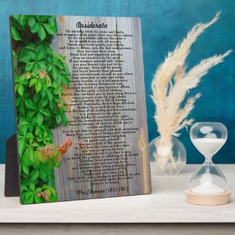 Desiderata plaque | Zazzle