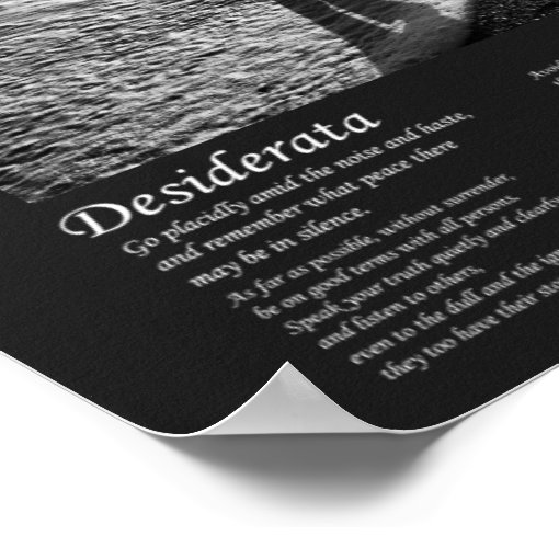 Desiderata Poem - Caught by the Surf Poster | Zazzle