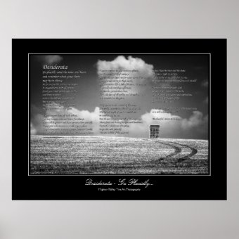 Desiderata Poem - Go Placidly Poster | Zazzle