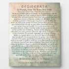 Desiderata Poem on Sunset Plaque | Zazzle.com