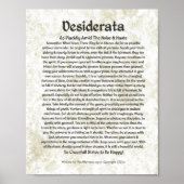 DESIDERATA Poem Max Ehrmann-Medieval Calligraphy Poster | Zazzle