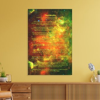 Desiderata Poem - North American, Pelican Nebulae Canvas Print | Zazzle