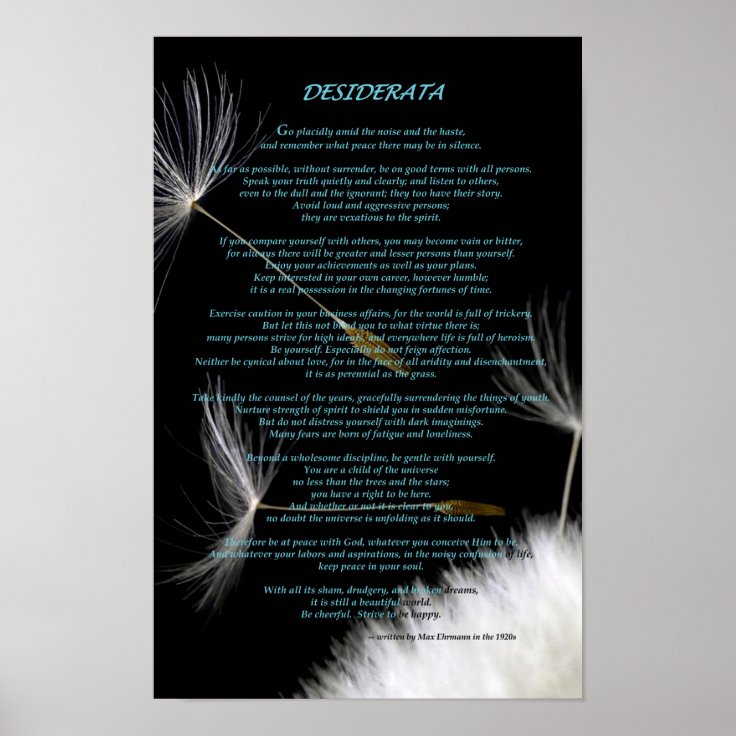 Desiderata Poster | Zazzle