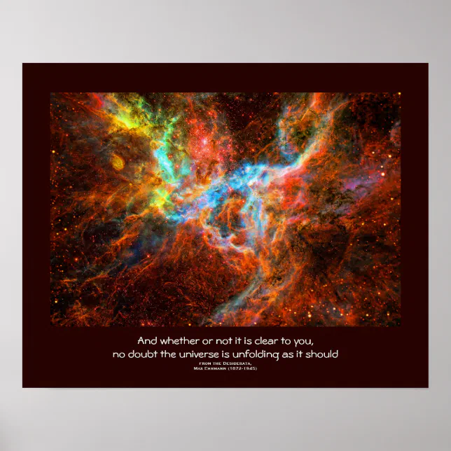 Desiderata quote - Tarantula Nebula star formation Poster | Zazzle