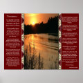 Desiderata Sunset Reflection Poster | Zazzle