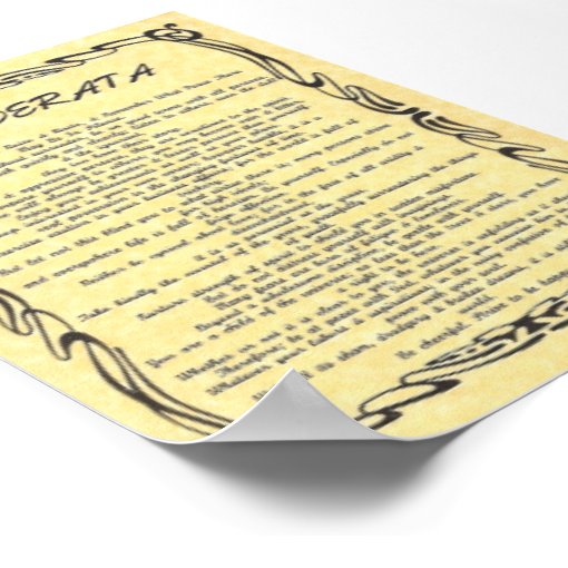 DESIDERATA Tattoo-Aged Sun Parchment Poster | Zazzle