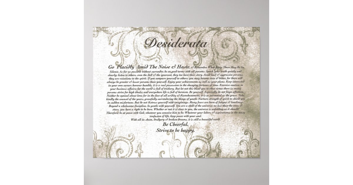 DESIDERATA Vampire Watermark Design Poster | Zazzle