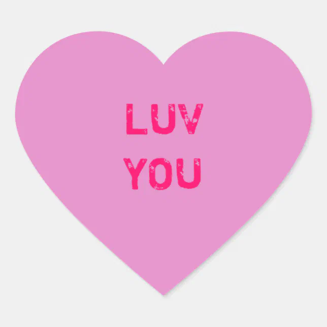 Design a Pink Conversation Heart Sticker | Zazzle
