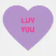 Design a Purple Conversation Heart Sticker | Zazzle