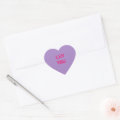 Design a Purple Conversation Heart Sticker | Zazzle