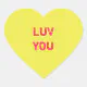 Design a Yellow Conversation Heart Sticker | Zazzle