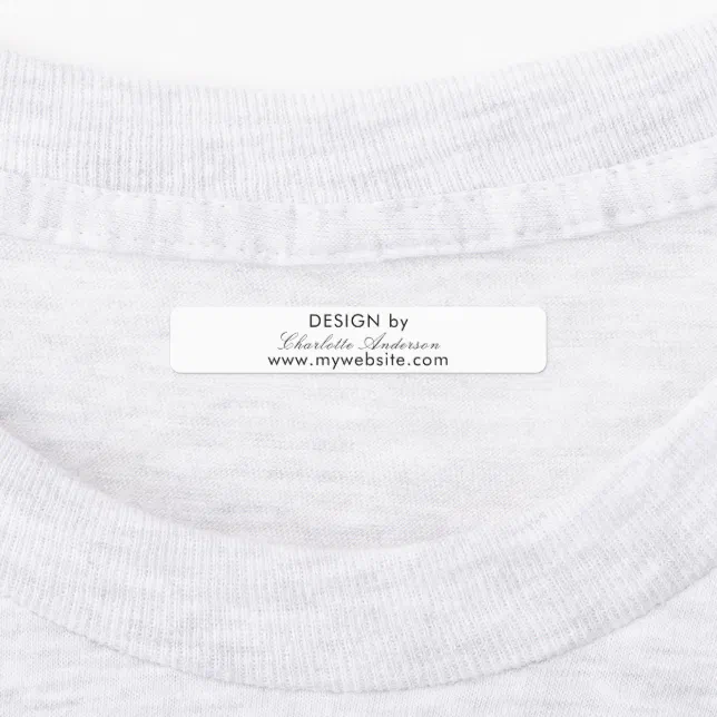 Design by name white script business labels | Zazzle