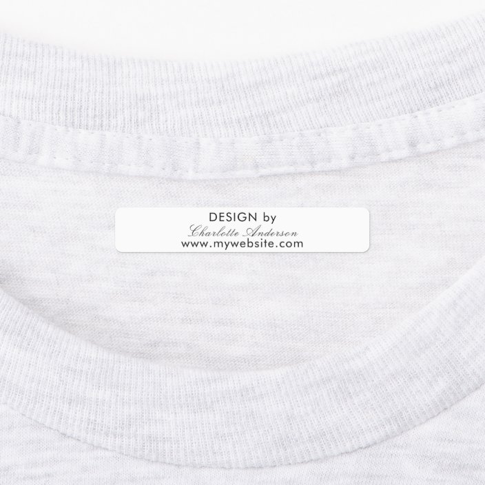Design by name white script business labels | Zazzle.com