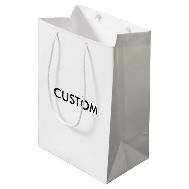 DESIGN CUSTOM CUSTOMIZE TEMPLATE BLANK MEDIUM GIFT BAG | Zazzle