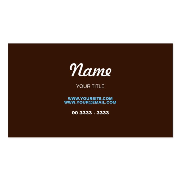 Design Stylish and Contemporary (Chocolate) Business Card Template
