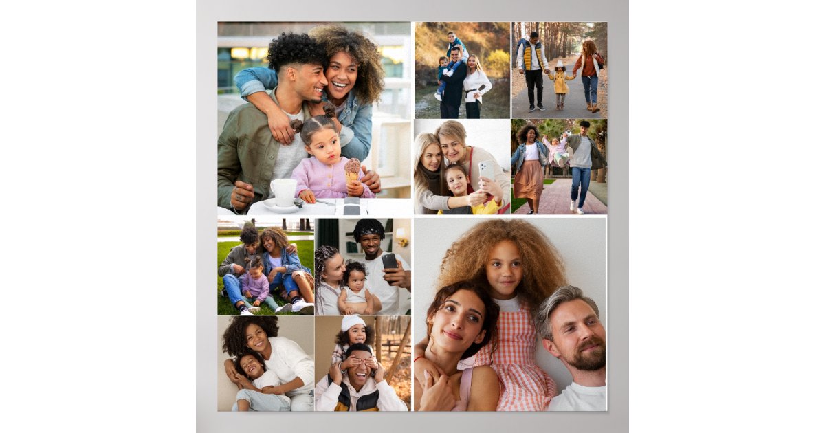 Design Your Own 10 Photo Collage Poster | Zazzle