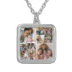 Design Your Own 10 Photo Collage Silver Plated Necklace | Zazzle