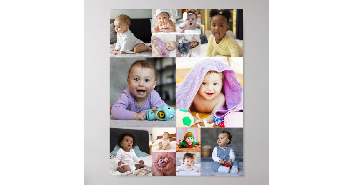 Design Your Own 14 Photo Collage Poster | Zazzle