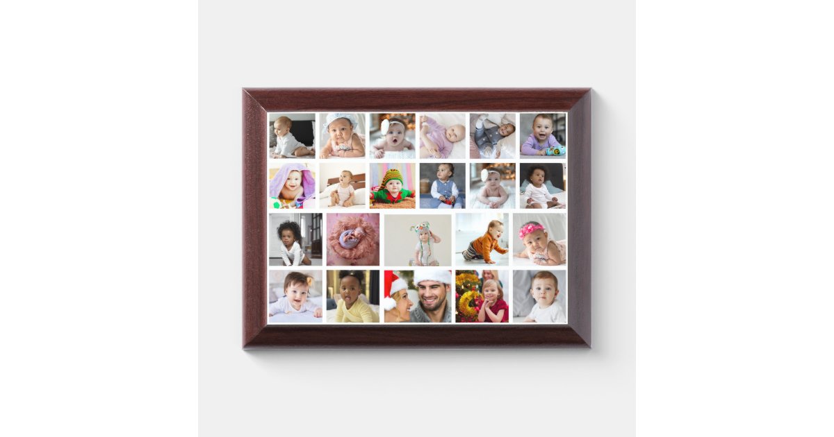 Design Your Own 22 Photo Collage Award Plaque | Zazzle