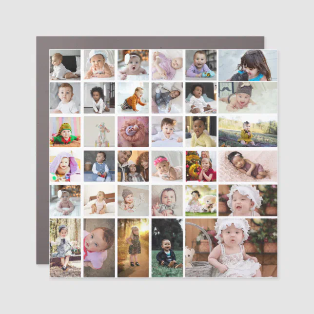 Design Your Own 35 Photo Collage Car Magnet | Zazzle