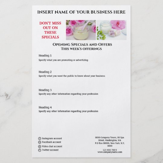 Design your own 4 photo business marketing handout | Zazzle.com