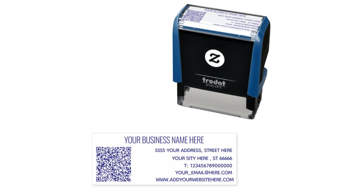 Design Your Own Address QR Code Stamp Template | Zazzle