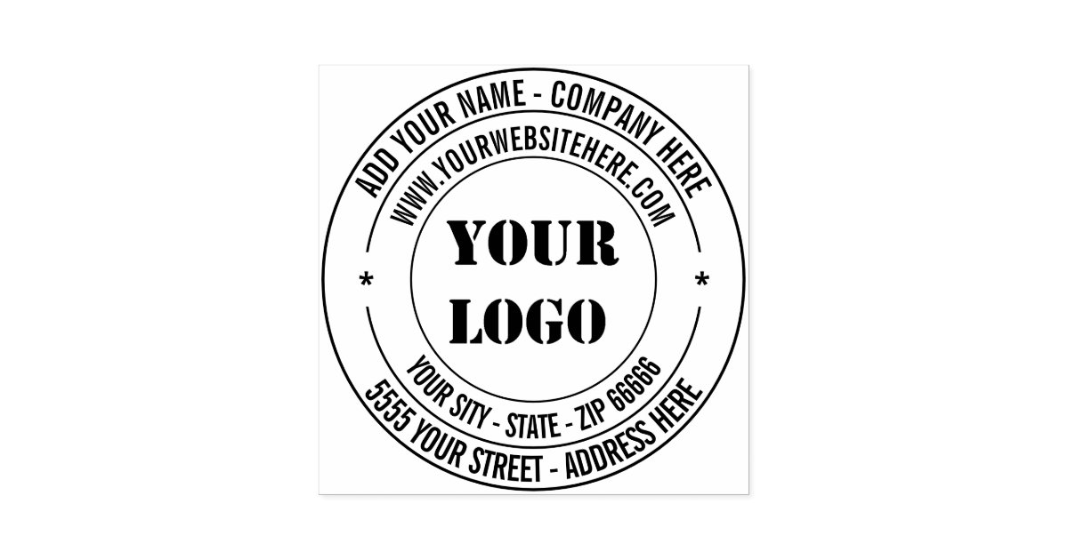 Design Your Own Address Rubber Stamp Template | Zazzle