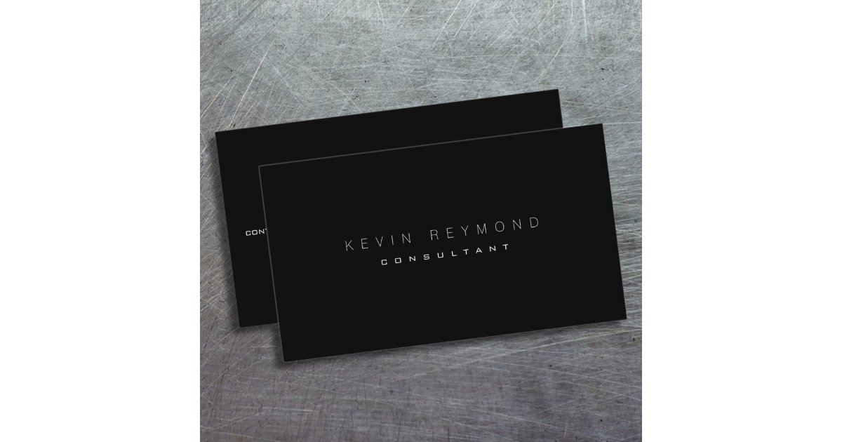 Design your own black pro standard business card | Zazzle