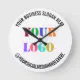 Design Your Own Branded Logo Social Media Clock | Zazzle
