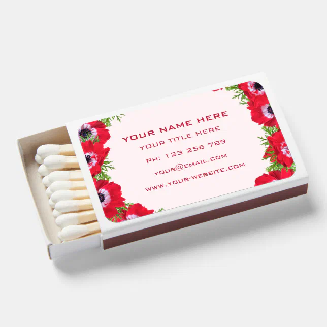 Design Your Own Business Card Matchboxes Template | Zazzle