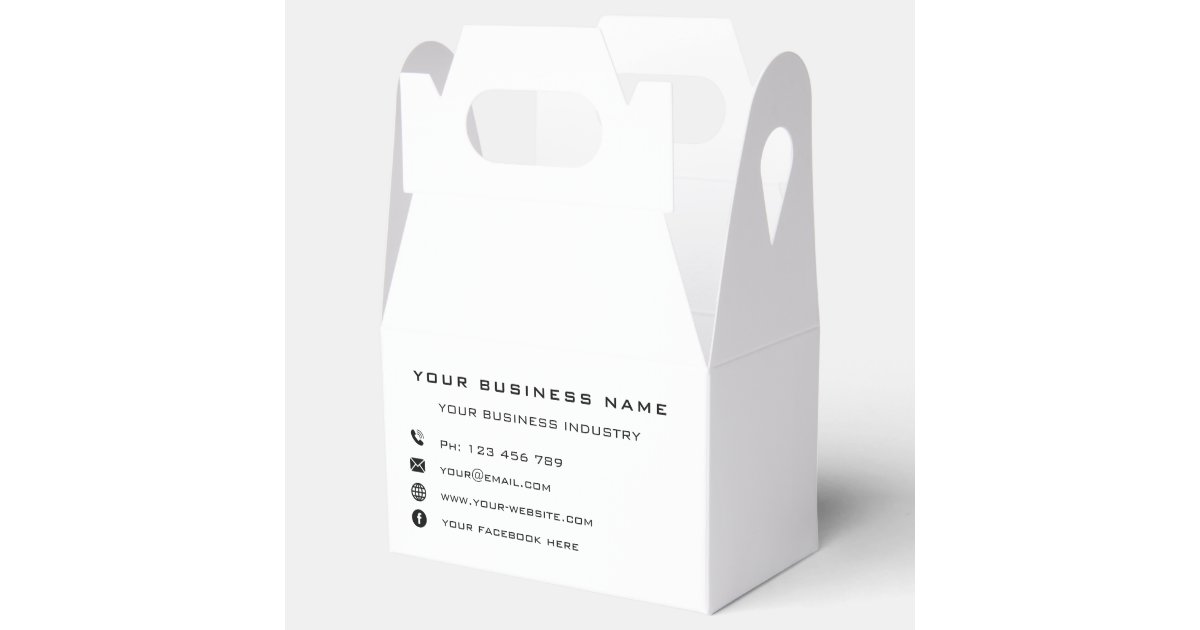 Design Your Own Business Favor Boxes Template | Zazzle