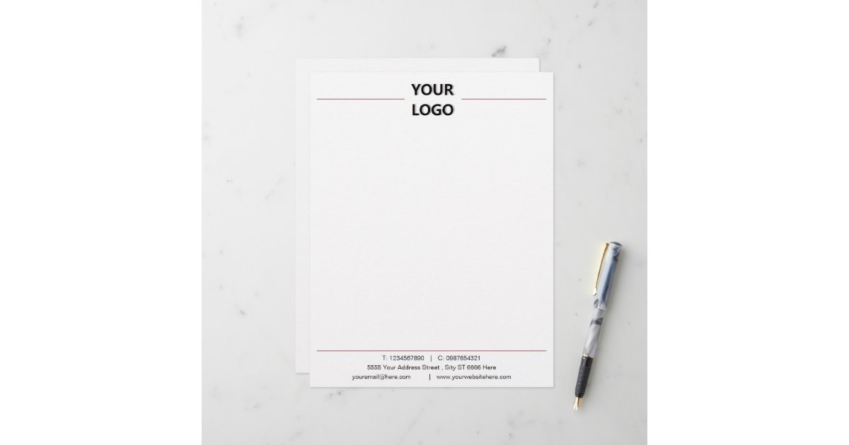 Design Your Own Business Letterhead with Logo | Zazzle