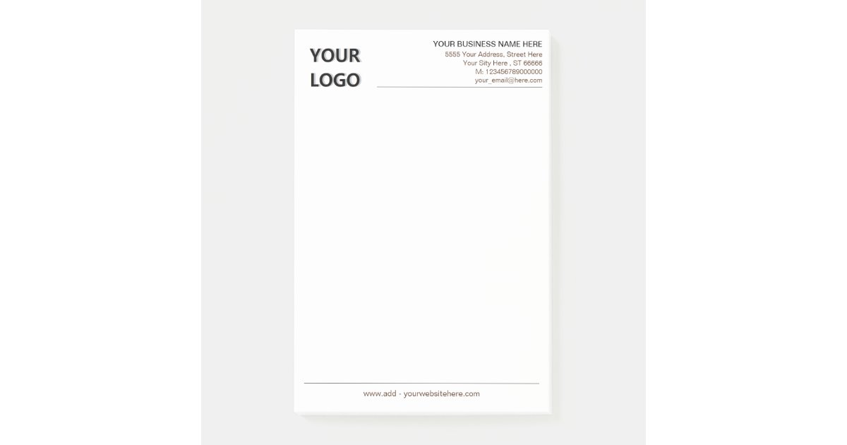 Design Your Own Business Sticky Notes Template | Zazzle