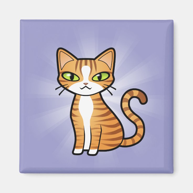 Design Your Own Cartoon Cat Magnet | Zazzle