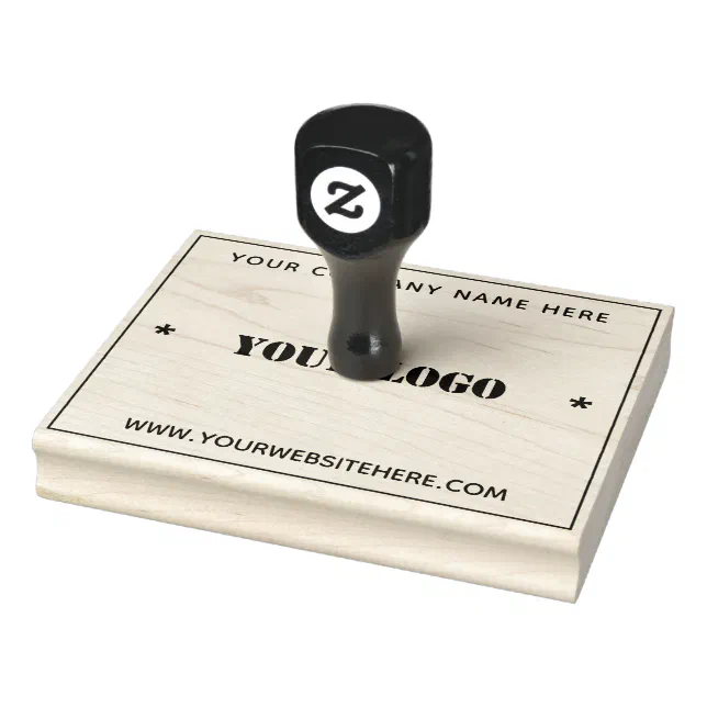 Design Your Own Company Logo Rubber Stamp Template | Zazzle