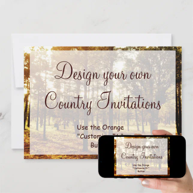 Design your Own Country Invitations Blank Template | Zazzle