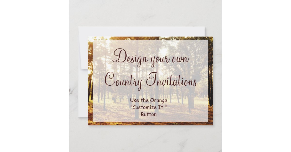 Design your Own Country Invitations Blank Template | Zazzle