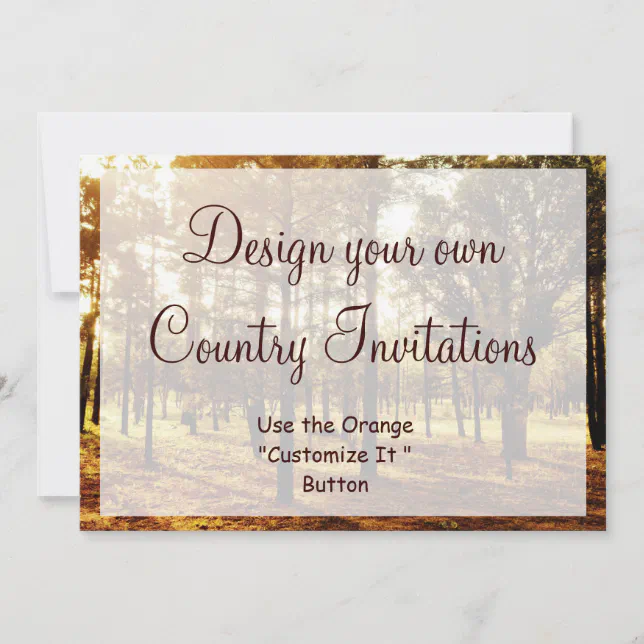 Design your Own Country Invitations Blank Template | Zazzle