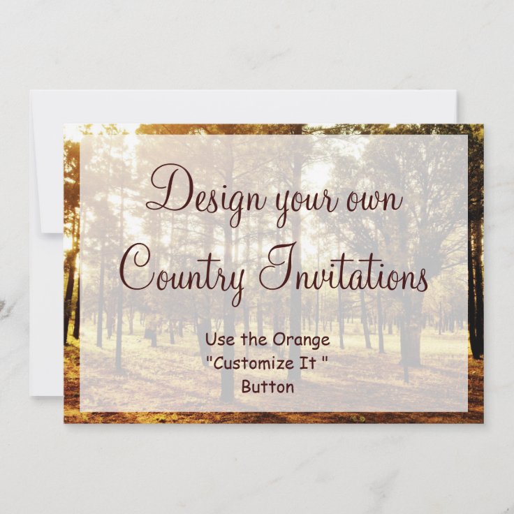 Design your Own Country Invitations Blank Template | Zazzle
